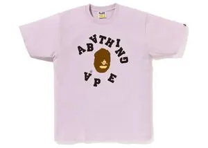A BATHING APE Broken College Tee Shirt - Purple