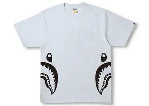 A BATHING APE Bicolor Side Shark Tee Shirt - Grey