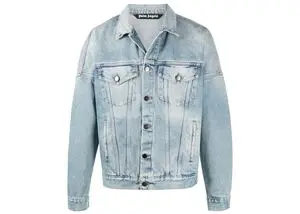 Palm Angels Logo Button-up Denim Jacket