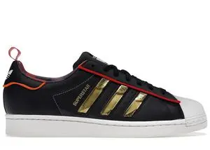 Adidas Superstar Chinese New Year Sneakers - Core Black/gold Metallic/scarelet Red