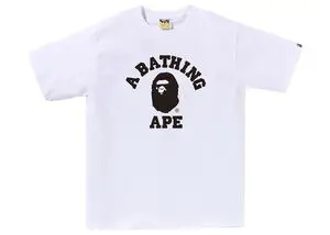 BAPE Bicolor College Tee Shirt - White