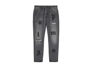 Palm Angels Logo Patch Denim Pants