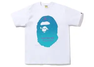 BAPE Big Ape Head Digital Mosaic Tee Shirt (fw22) White Blue