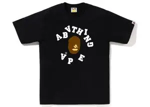 BAPE Broken College Tee Shirt - Black