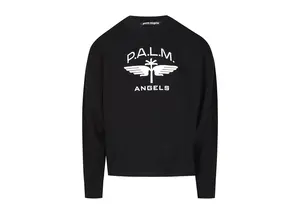 Palm Angels Military Wings Logo Crewneck Sweatshirt