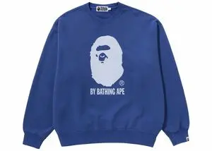 A BATHING APE By Bathing Ape Overdye Crewneck Sweatshirt - Blue