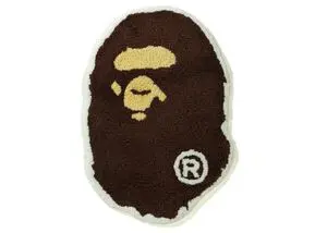 A BATHING APE Big Ape Head Rug - Brown