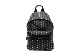 Palm Angels Palm Logo Allover Print Mini Backpack - Mini Black/white