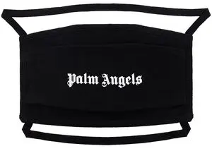Palm Angels Logo Print Face Over The Head Mask - Black
