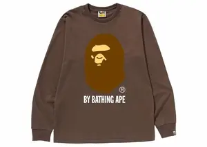 A BATHING APE By Bathing Ape Long Sleeve Tee Shirt - Brown