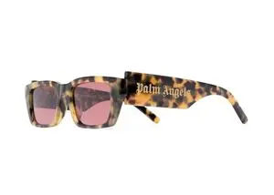 Palm Angels Rectangle Frame Sunglasses - Brown Purple (peri002y21pla0016037)