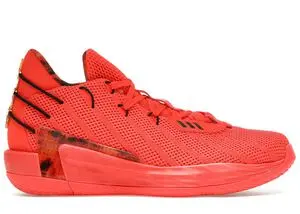 Adidas Dame 7 Fire Of Greatness Sneakers - Solar Red/core Black/ Yellow