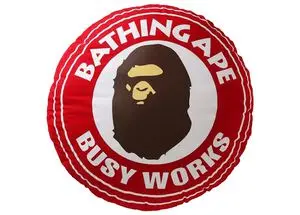 A BATHING APE Big Busy Work Shop Bws Cushion - Red