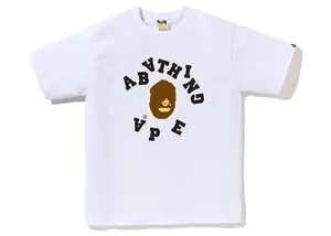 A BATHING APE Broken College Tee Shirt
