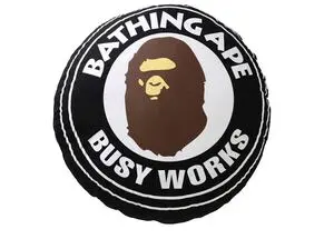 A BATHING APE Big Busy Work Shop Bws Circle Cushion - Black