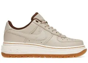 Nike Force 1 Low Luxe Sneakers - Pearl White/pecan/gum Yellow
