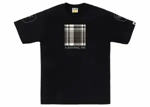 A BATHING APE Check Box Tee Shirt - Black