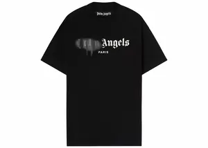 Palm Angels Paris Sprayed Logo T-shirt - Black