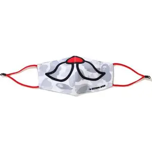 A BATHING APE Christmas City Camo Mask - White