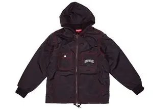 Supreme Sherpa Lined Nylon Zip Up Jacket