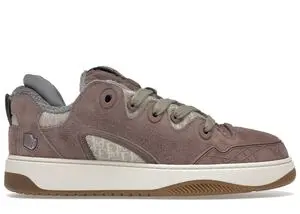 Dior B9s Skater Erl Suede And Oblique Jacquardin Sneakers - Lilac/beige