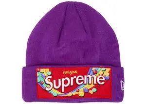 Supreme Skittles New Era Beanie - Purple