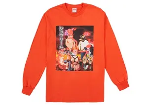 Supreme Sekintani La Norihiro Long Sleeve Tee Shirt Bright Orange