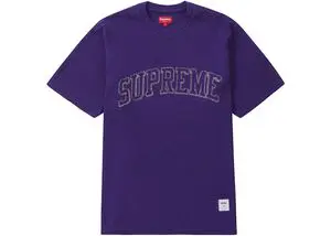 Supreme Sketch Embroidered Short Sleeve Top - Purple