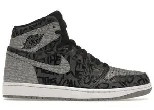 JORDAN 1 Retro High Rebellionaire Sneakers - Black/white/particle Grey