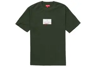 Supreme Signature Label Short Sleeve Top - Olive