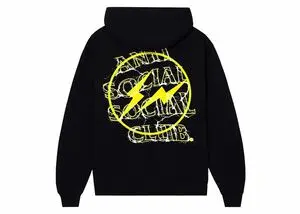 ANTI SOCIAL SOCIAL CLUB Fragment Bolt Hoodie - Black/yellow