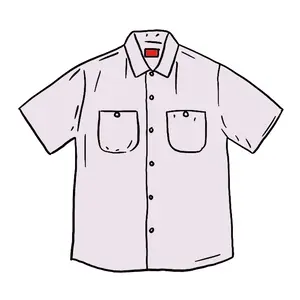 Supreme Silk Short Sleeve Work Shirt - Light Purple