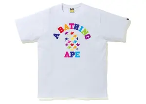 A BATHING APE Sta Pattern College Tee Shirt