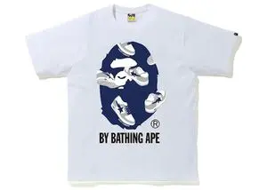 BAPE Sta Random By Bathing Ape Tee Shirt White/navy Blue