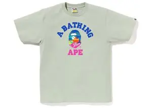 A BATHING APE Sunset Beach Tee Shirt - Green