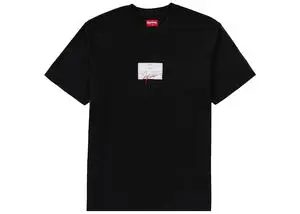 Supreme Signature Label Short Sleeve Top - Black