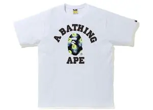 A BATHING APE Storm College Tee Shirt - White/black