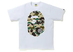 BAPE Sta Camo Big Ape Head Tee Shirt White/yellow