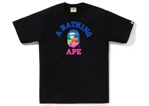 A BATHING APE Sunset Beach Tee Shirt - Black