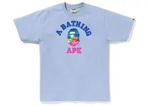 A BATHING APE Sunset Beach Tee Shirt - Sax