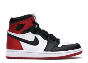 JORDAN 1 Retro High Satin Toe - Black/white/university Red