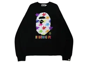 A BATHING APE Sta Pattern Loose Fit Crewneck Sweatshirt