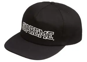 Supreme Shattered Logo 5-panel Cap - Black