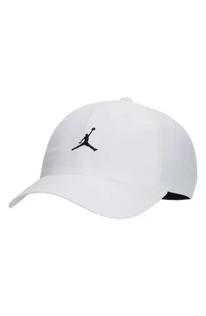 JORDAN Club Adjustable Unstructured Hat White/ Black