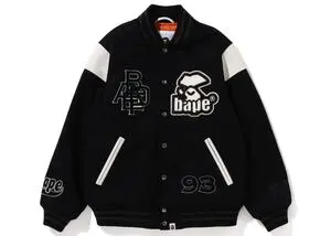 A BATHING APE Switch Shoulder Varsity Jacket