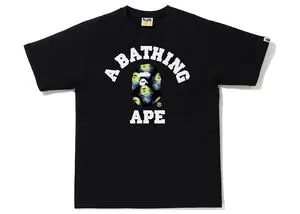 A BATHING APE Storm College Tee Shirt - Black