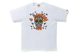 A BATHING APE Sugar Skull Tee Shirt - White