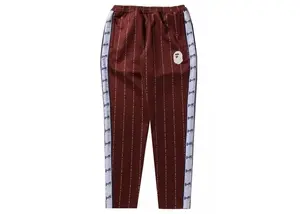 A BATHING APE Text Stripe Jersey Pants