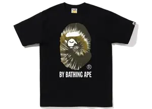 A BATHING APE Tie Dye By Bathing Ape Tee Shirtin Black Black