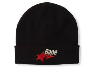 A BATHING APE Knit Cap - Black